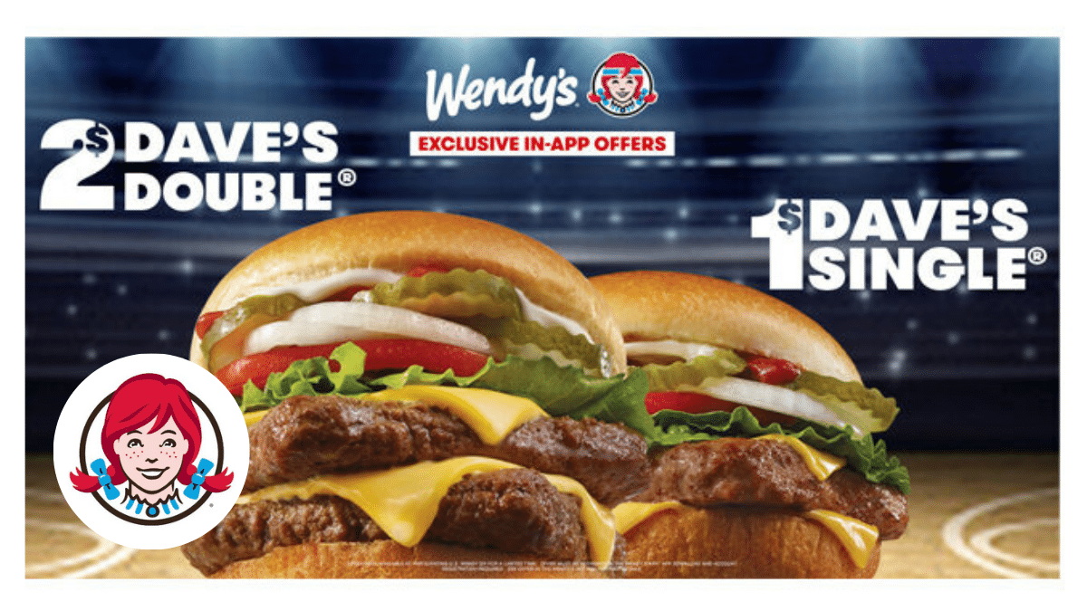 Get Wendy's $1 Single & $2 Double Burgers with Their App Until Apr. 10!