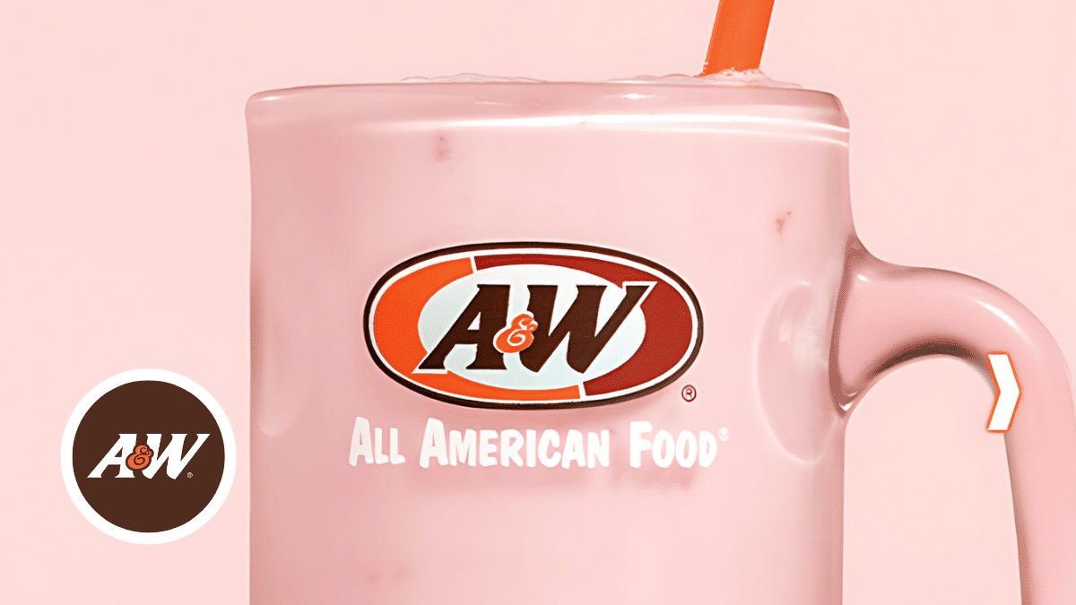 A&W's Fresh Double Cheeseburger and Strawberry Watermelon Drink
