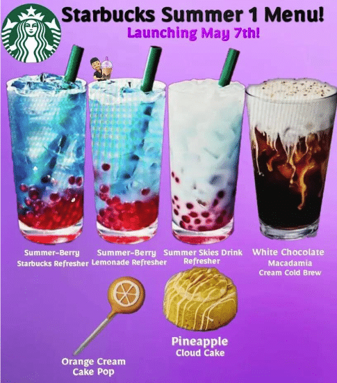 Leaked: More Starbucks Summer Drinks & Food Coming in June