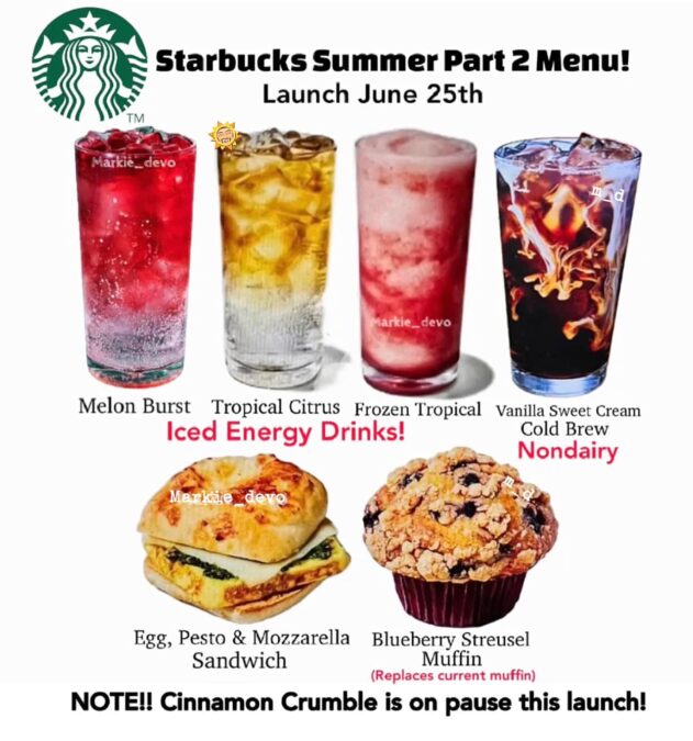 Confirmed: Starbucks Releases Part 2 of Latest Summer Menu