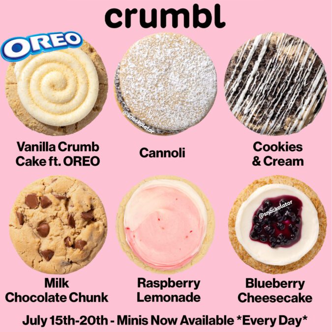 Crumbl Cookies Welcomes Back Six Iconic Flavors This Week
