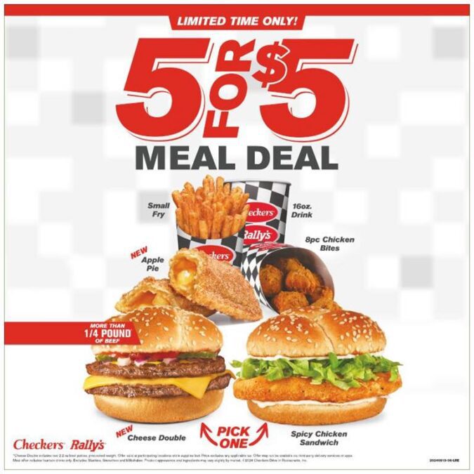 Grab Checker and Rally’s New $5 Meal Deal Before It's Gone