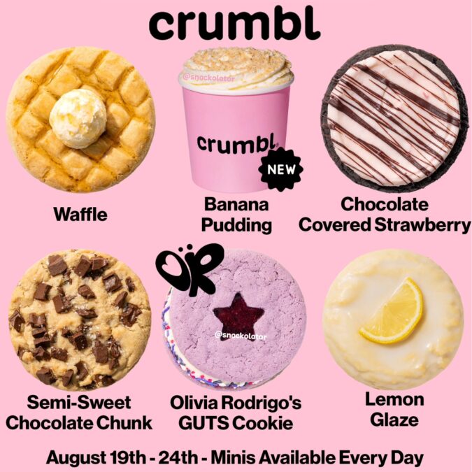 This Week's Exciting Crumbl Lineup: Olivia Rodrigo’s Guts Cookie and More