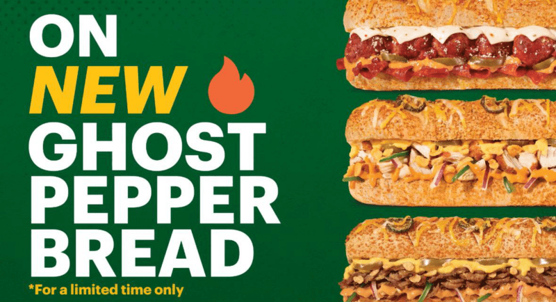 Subway Heats Things Up with Ghost Pepper Bread and New Dessert