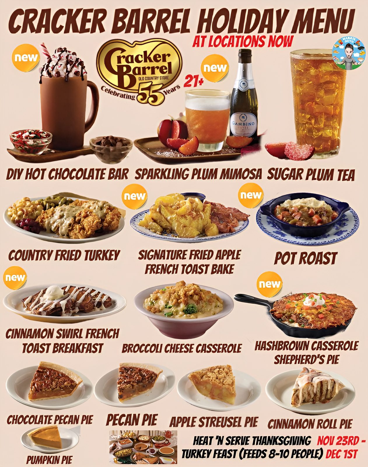 Cracker Barrel Unveils Holiday Menu Perfect for Family Gatherings