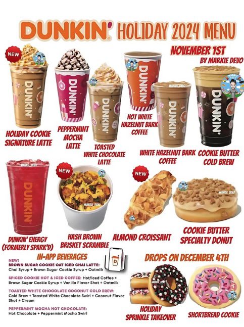Here's Your First Sneak Peek at Dunkin’s Rumored Holiday 2024 Menu