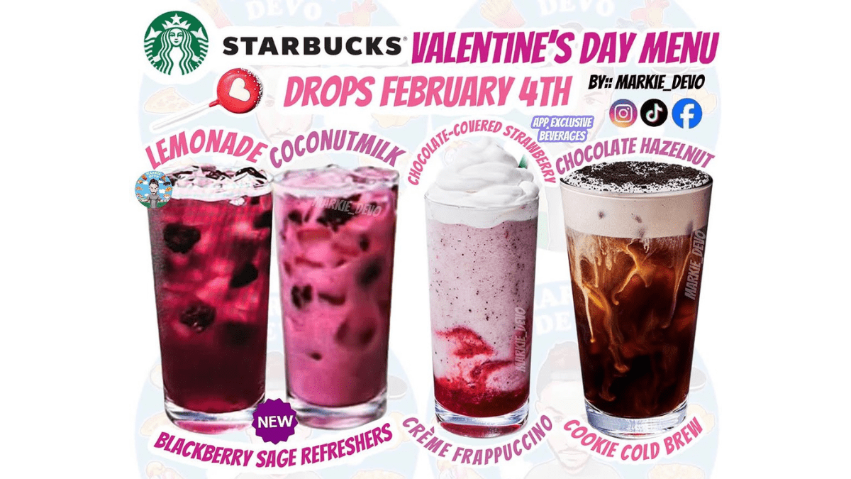 Surprise Valentine's Day Menu with Starbucks and Dunkin' Got Us ...
