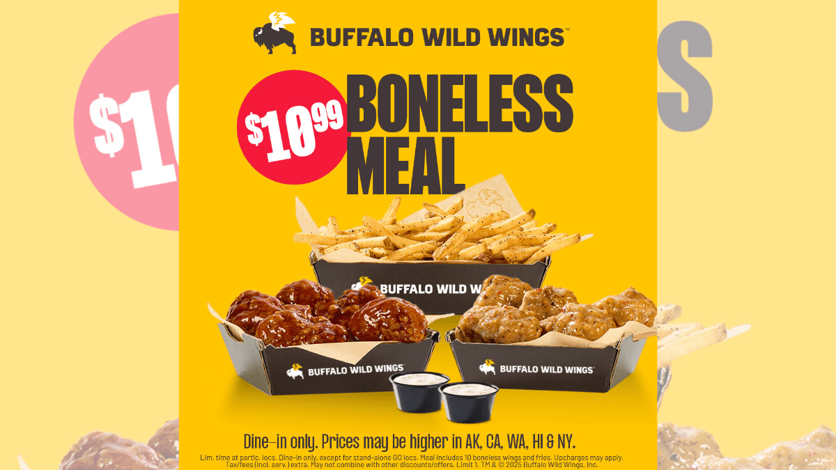 Must-Grab Fast Food Deals from Buffalo Wild Wings, Popeyes, and More