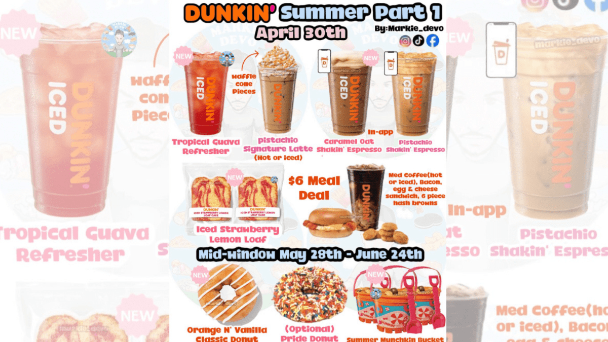 New Fast Food Summer Menu Leaks From Dunkin', Starbucks, and More